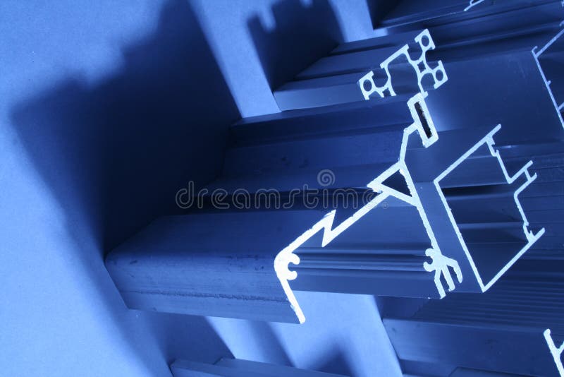 Aluminium Extrusions Abstract Industrial Stock Image - Image of font ...