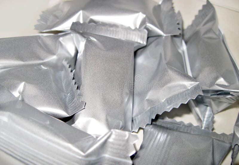 Aluminium foil wrappers stock photo. Image of silver - 17409818