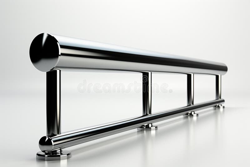 Aluminium Glass Railing on White Background Stock Illustration ...