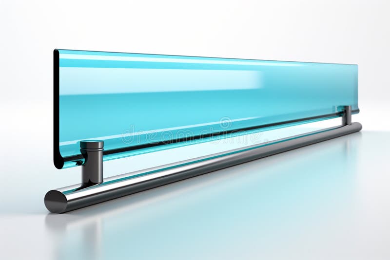 Aluminium Glass Railing on White Background Stock Illustration ...