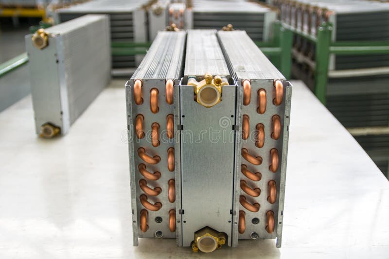 Aluminium heat exchanger stock photo. Image of industry - 57999084