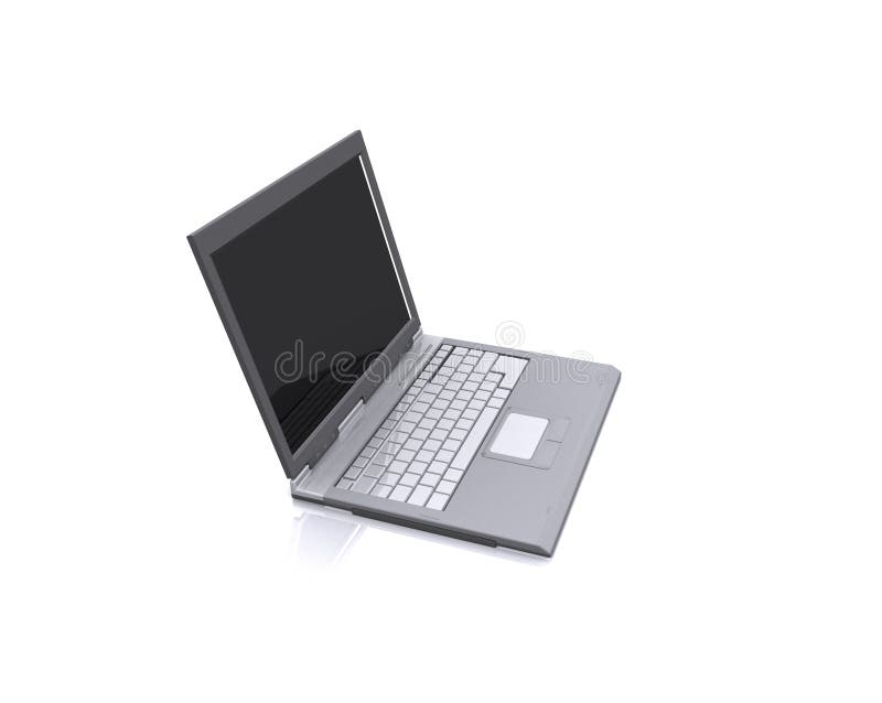 Aluminium Laptop With Desktop Stock Illustration - Illustration of flat ...