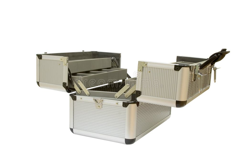 Aluminium make-up case stock photo. Image of pencils - 13389662