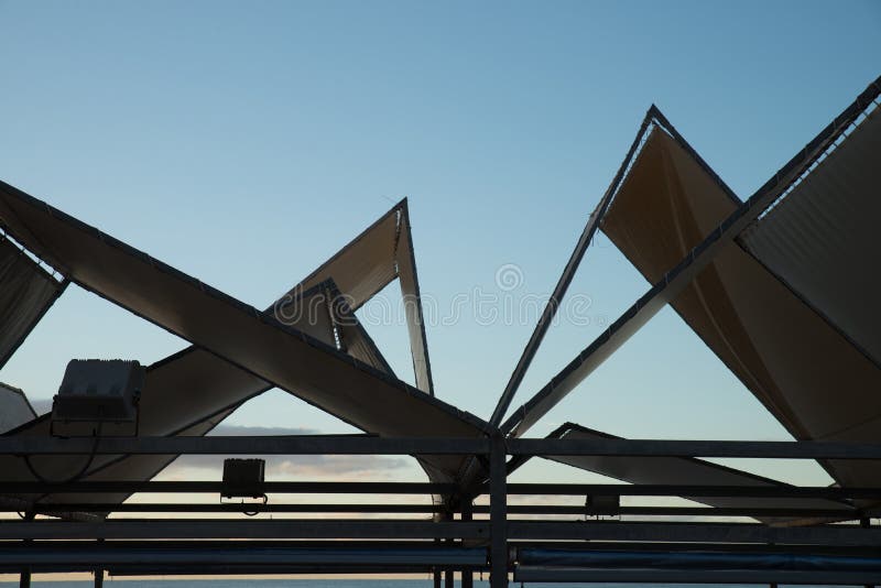 Aluminium roof top stock image. Image of detail, triangular - 137405825