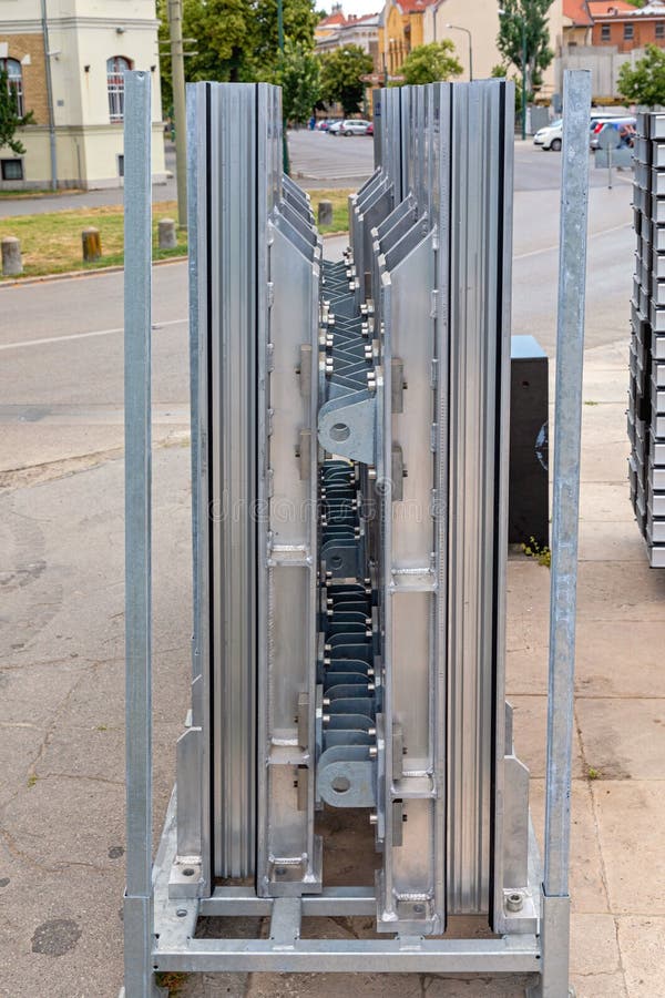 Aluminium Scaffolding Support Stock Photo - Image of shipping, packed ...