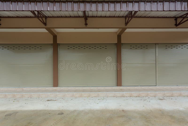 Aluminium Steel Metal Roller Shutter Stock Photo - Image of doorway ...