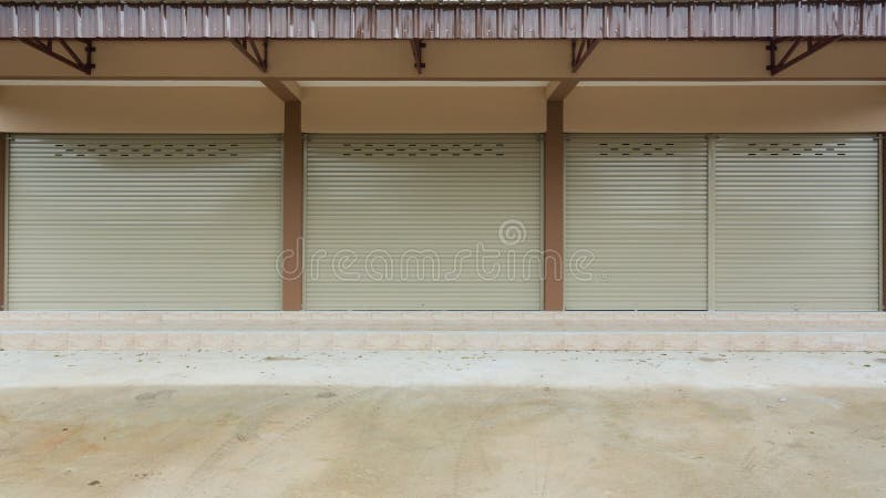 Aluminium Steel Metal Roller Shutter Door in Warehouse Building Stock ...