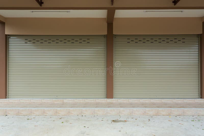 Aluminium Steel Metal Shutter Door Stock Image - Image of aluminium ...