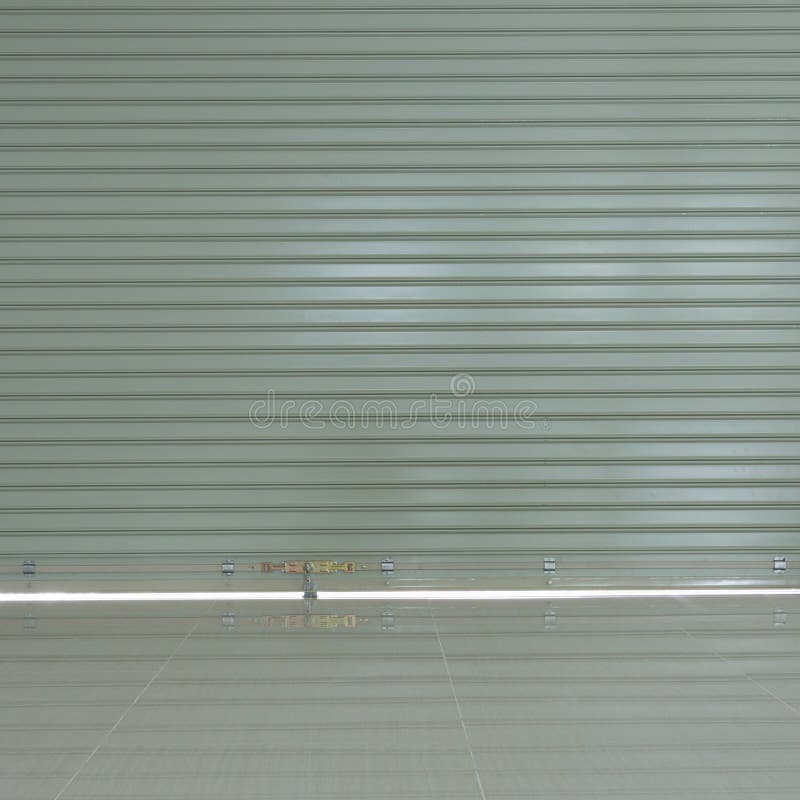 Aluminium Steel Roller Shutter Door and Tile Floor Stock Image - Image ...