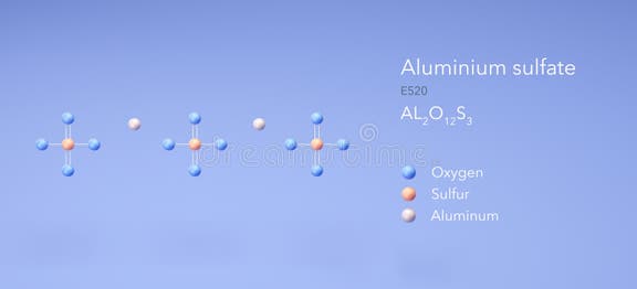 Aluminium Sulfate Molecule, Molecular Structures, Firming Agent E520 ...