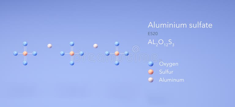 Aluminium Sulfate Molecule, Molecular Structures, Firming Agent E520 ...