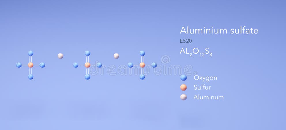 Aluminium Sulfate Molecule, Molecular Structures, Firming Agent E520 ...