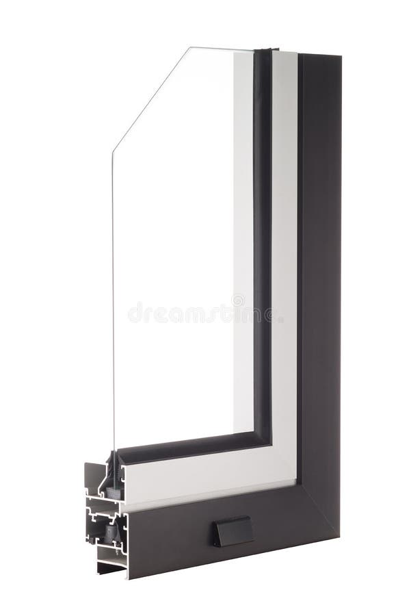 Aluminium window sample stock photo. Image of white, material - 98900980