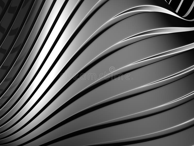 Aluminum Abstract Silver Curve Stripe Background Stock Illustration ...