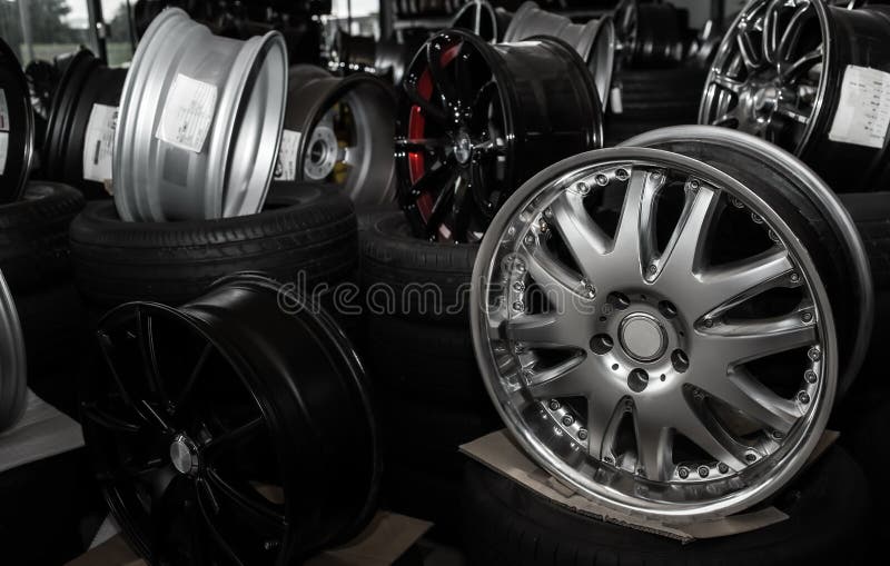Aluminum Alloy Wheel or Mag Wheel. Stock Image - Image of retail, show ...