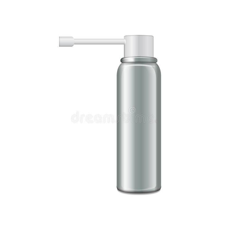 Aluminum Bottle with Sprayer for Oral Spray. Vector Realistic Packaging ...