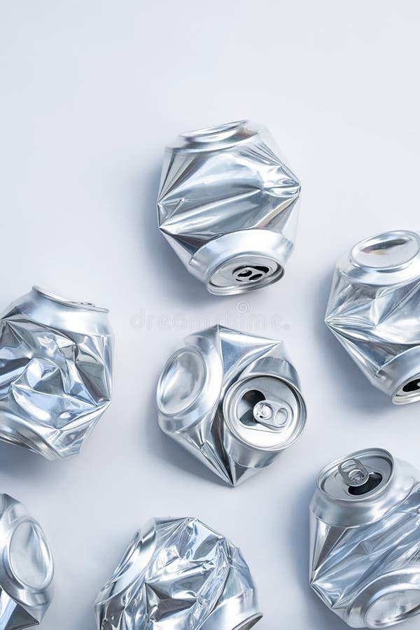 Aluminum Broken Cans. Sorting Garbage for Recycle Stock Photo - Image ...