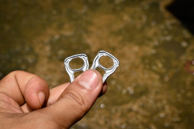 Aluminum Can Lid Loop,loop Can Opener Stock Photo - Image of circle ...