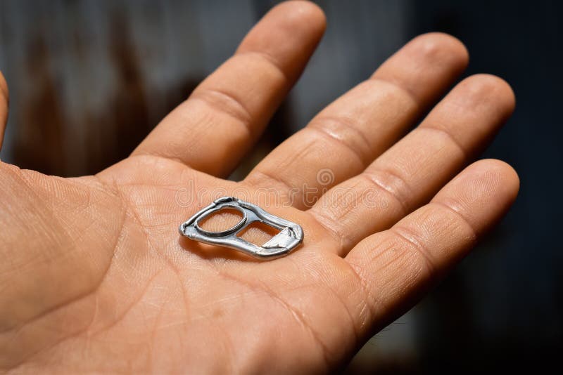 Aluminum Can Lid Loop,loop Can Opener Stock Image - Image of loop ...