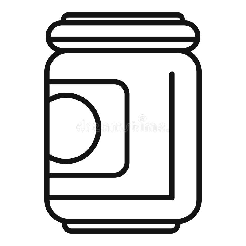 Aluminum Can Packaging Showing Round Label Design Stock Illustration ...