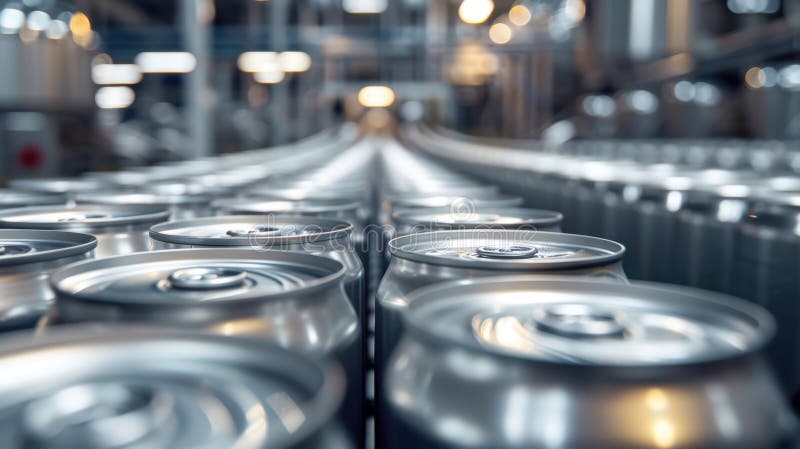 The Aluminum Can Production Line.AI Generated Image Stock Photo - Image ...