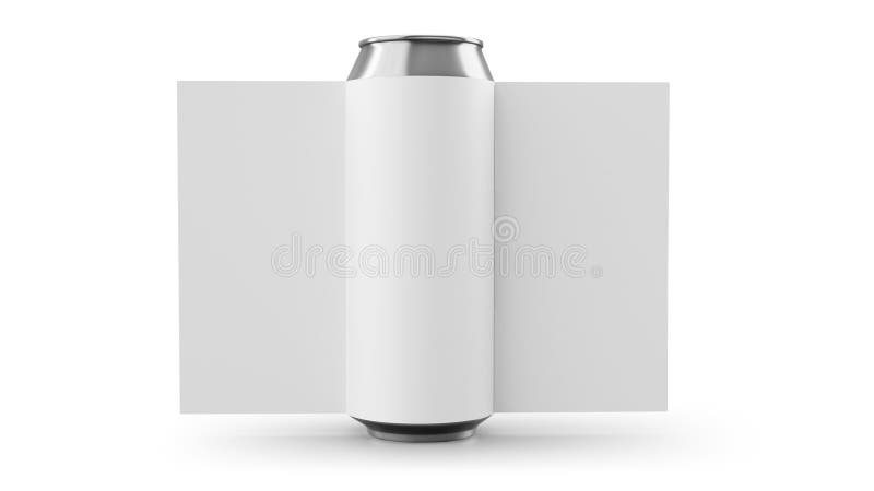 Aluminum Cans with Label Isolated on White Stock Illustration ...
