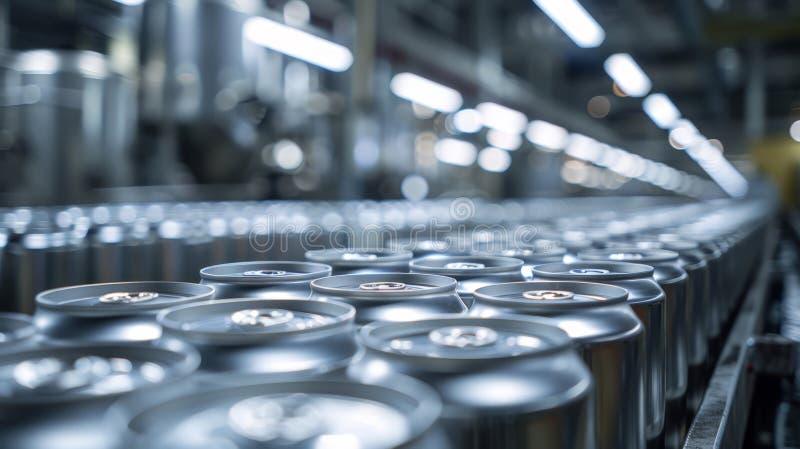 The Aluminum Cans Production Line.AI Generated Image Stock Photo ...