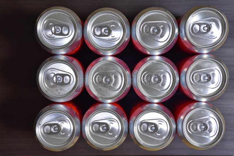 Aluminum Cans Top View, Many Beer Aluminum Cans Stock Image - Image of ...