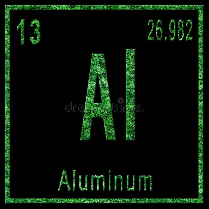Aluminum Chemical Element, Green Edition Stock Illustration ...
