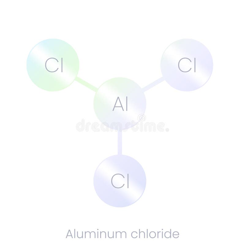 Aluminum Chloride Structure Icon with Gradient. Stock Vector ...