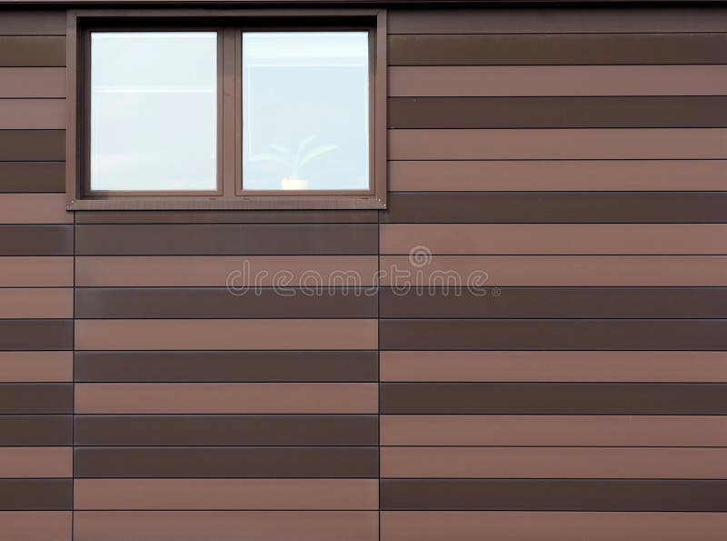 Aluminum Cladding of Two Brown Shades for Modern Building Exterior ...