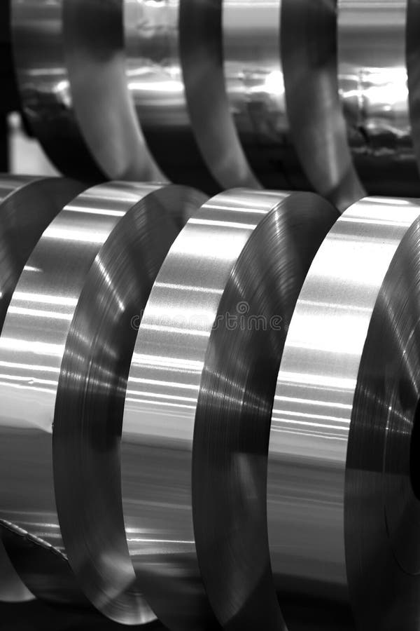 Aluminum coil side stock photo. Image of sheet, factory - 144119842