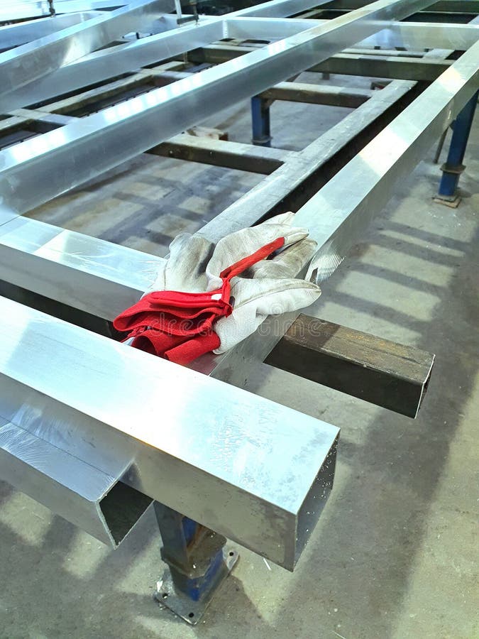 Aluminum Construction of a Building Stock Photo - Image of architecture ...