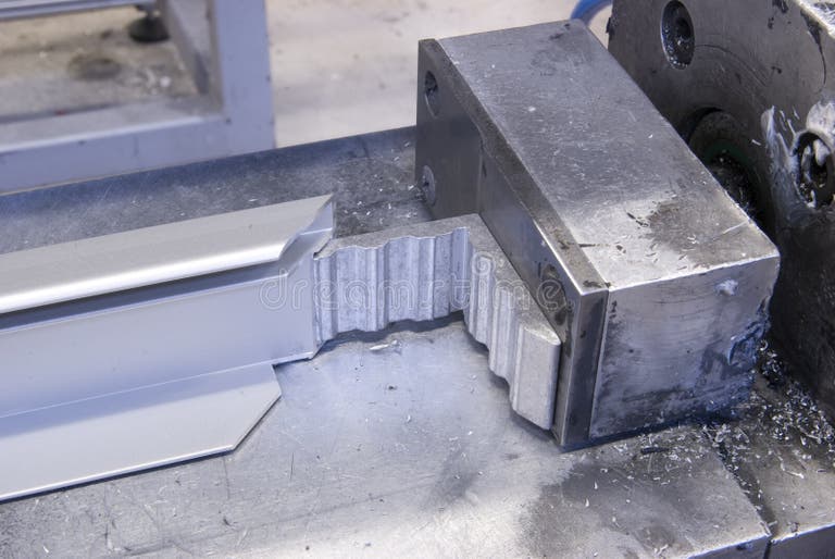 Aluminum corner press stock image. Image of grey, light - 11326981