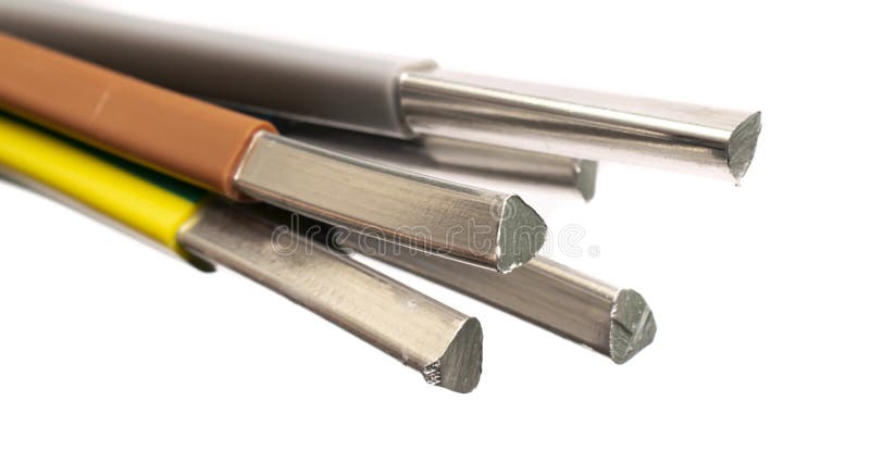 The Ends of the Electrical Cable in the Trench. Electrical Cable ...