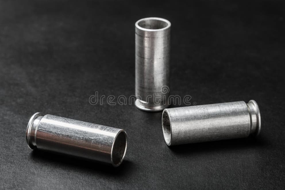 Aluminum Empty Cartridges Lying Stock Photo - Image of rifle, firearm ...