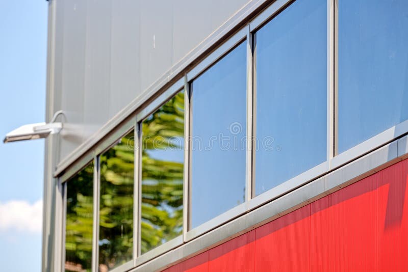 Aluminum Facade and Alubond Panels Stock Image - Image of metallic ...
