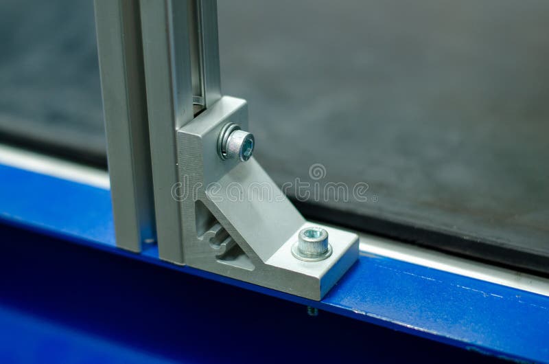 Aluminum Frame Fixed To the Corner with Hex Screws 2 Stock Image ...