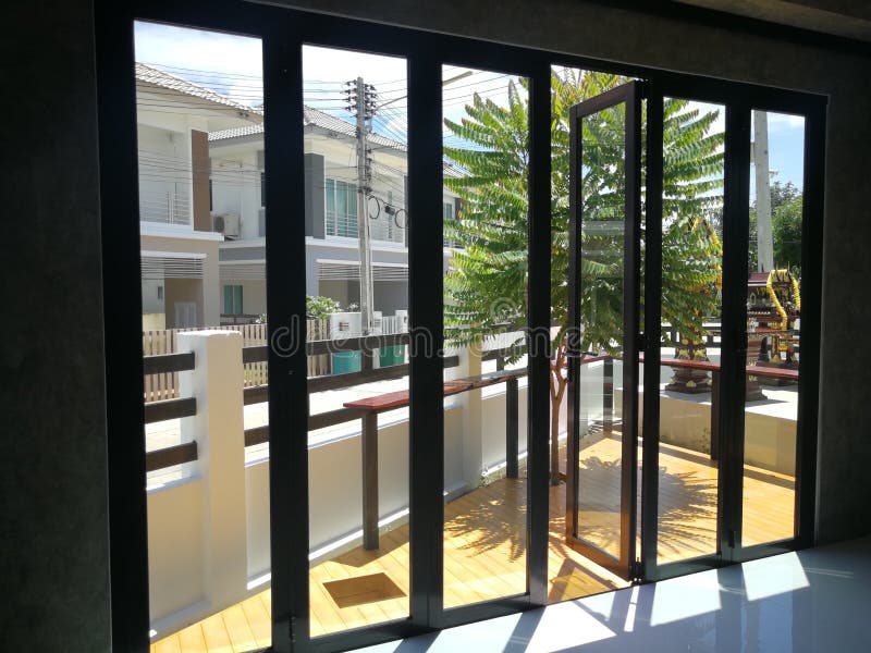 Aluminum glass pattern stock image. Image of panoramic - 170896241