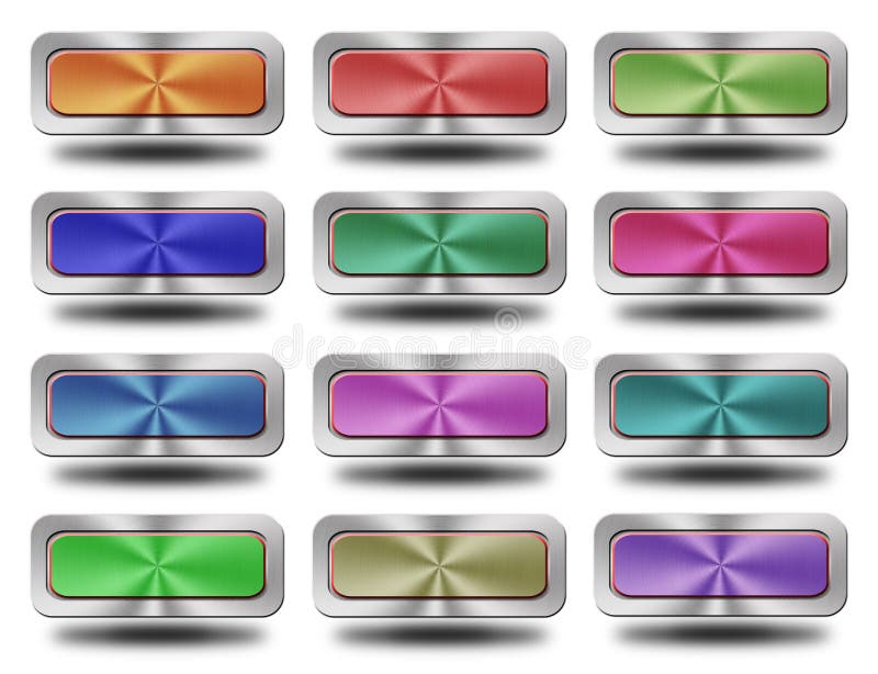 The aluminum buttons stock illustration. Illustration of pictogram ...