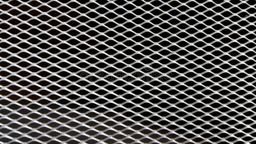Aluminum Grille, Diamond Pattern Stock Image - Image of pattern, wall ...