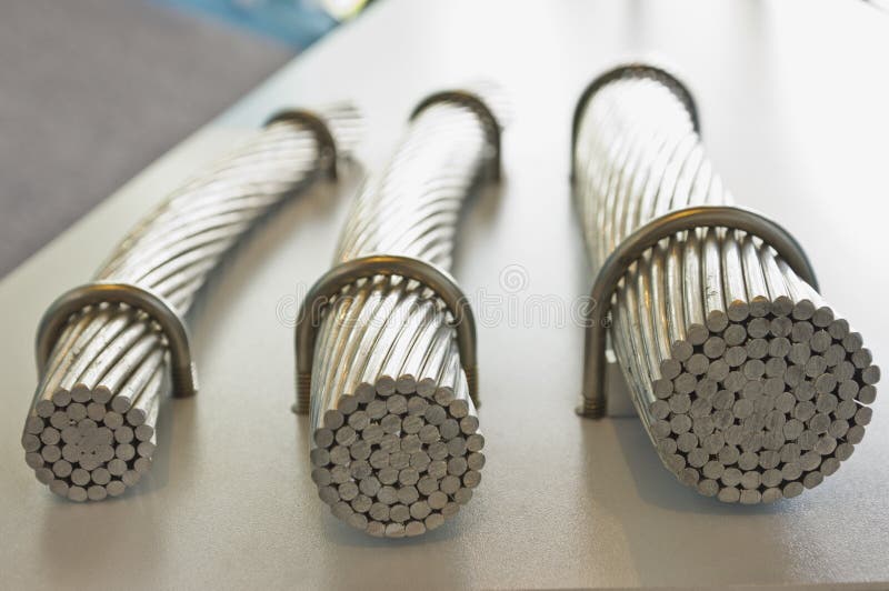 Aluminum High Voltage Cable Samples Stock Image - Image of construction ...