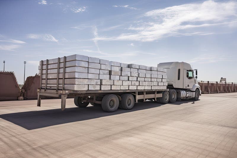 Aluminum Ingot Being Transported by Truck Stock Illustration ...