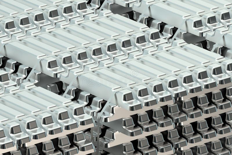 Stack of aluminum ingots stock illustration. Illustration of nonferrous ...
