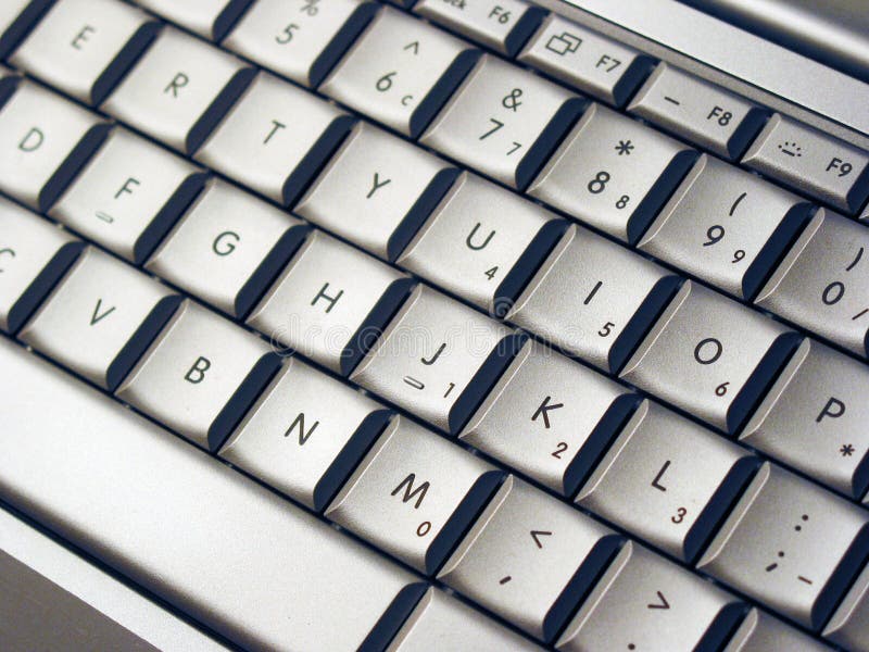 Aluminum keyboard stock image. Image of aluminum, macro - 9298829