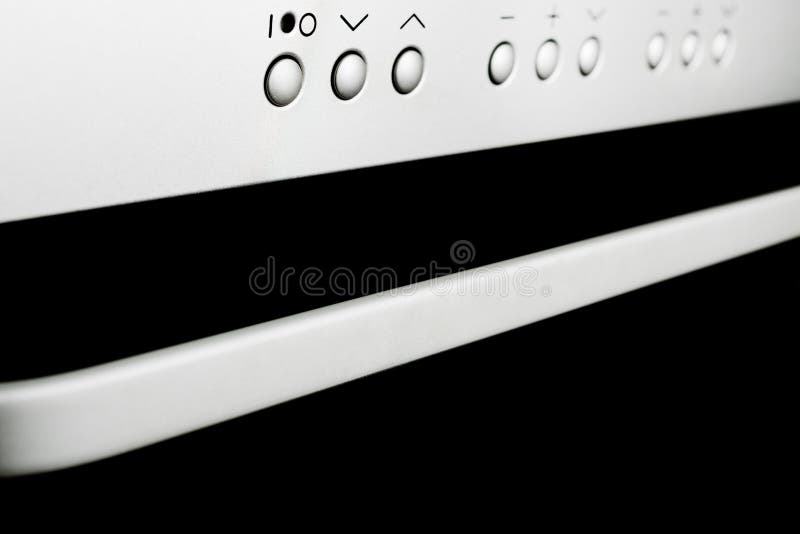 Aluminum Kitchen Oven Buttons Panel. Stock Photo - Image of cuisine ...