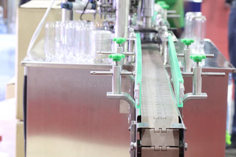 Aluminum Lid Packing Machine for Plastic Can Stock Photo - Image of ...