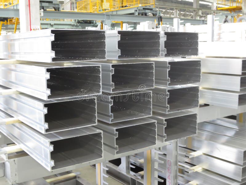 Aluminum lines stock rack stock photo. Image of plant - 47410118