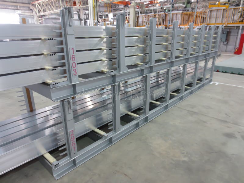 Aluminum lines stock rack stock image. Image of sheet - 47413585