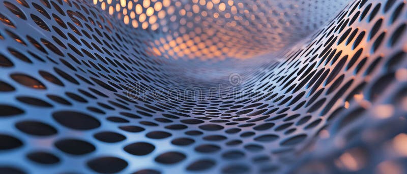 Aluminum Mesh with Interwoven Wires Creating an Open Texture Design ...